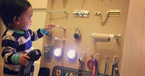 Dad Creates Brilliant Busy Board Play Center To Keep His Toddler ...